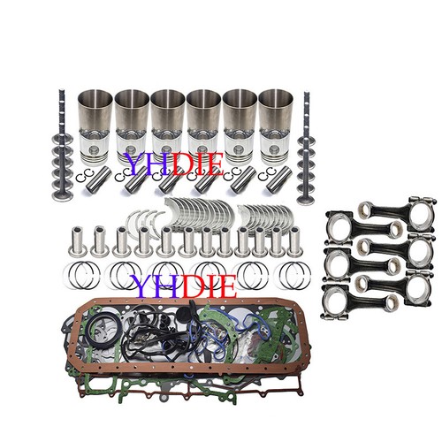6M61 6M61T Overhaul Rebuild Kit+6pcs Connecting Rod for Mitsubishi ...