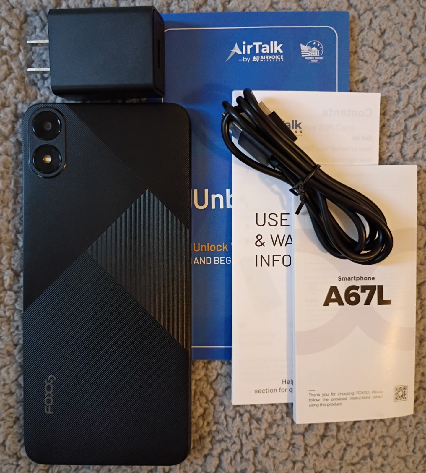 Foxx AirVoice A67L Cellphone (Black 32GB 3GB) AirTalk Wireless ...