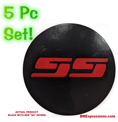 SS Chevy Wheel Center Cap 2.5" Overlay Decals Choose your Colors 5 in a ...