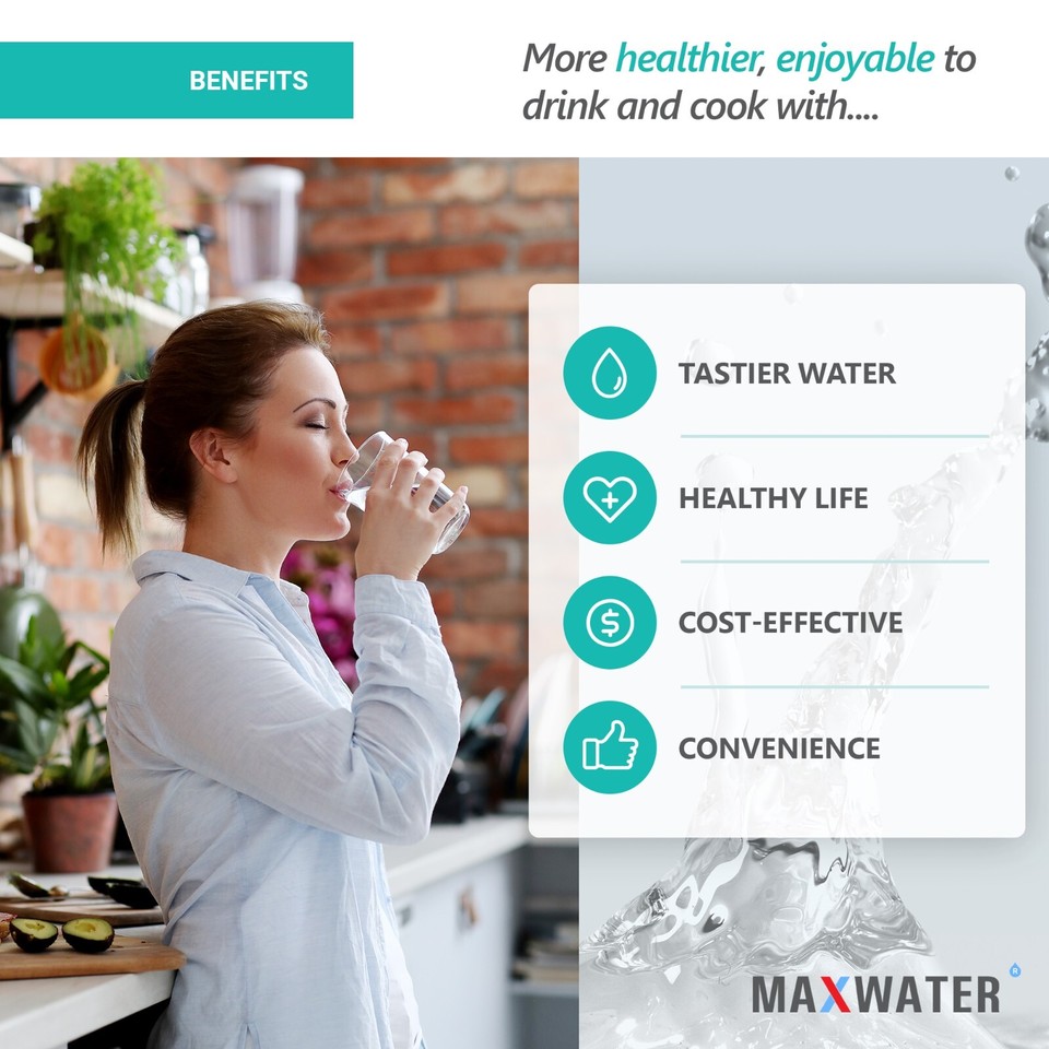 Max Water Whole House GAC UDF GAC Coconut Shell Carbon Filter, 20"x2.5 ...