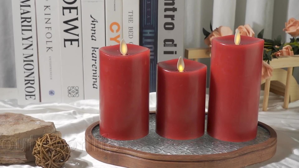 Luminara Flameless Pillar Candles Set with Remote Wax for Halloween ...