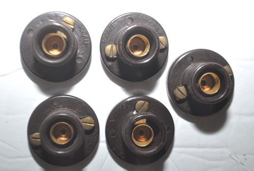 Vintage Rodale Socket Light Bulb Bases Bakelite 75w 125v Pony Cleat | eBay