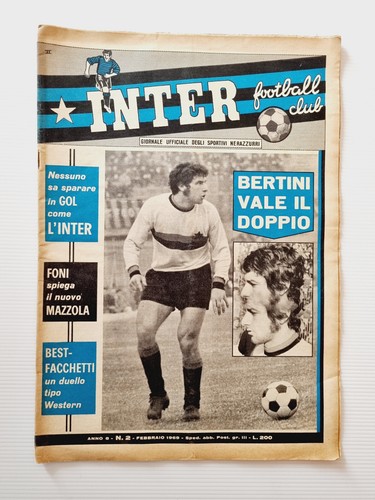 Inter Football Club Février 2-1969 Publicité Alitalia-Fulvia Rallye ...