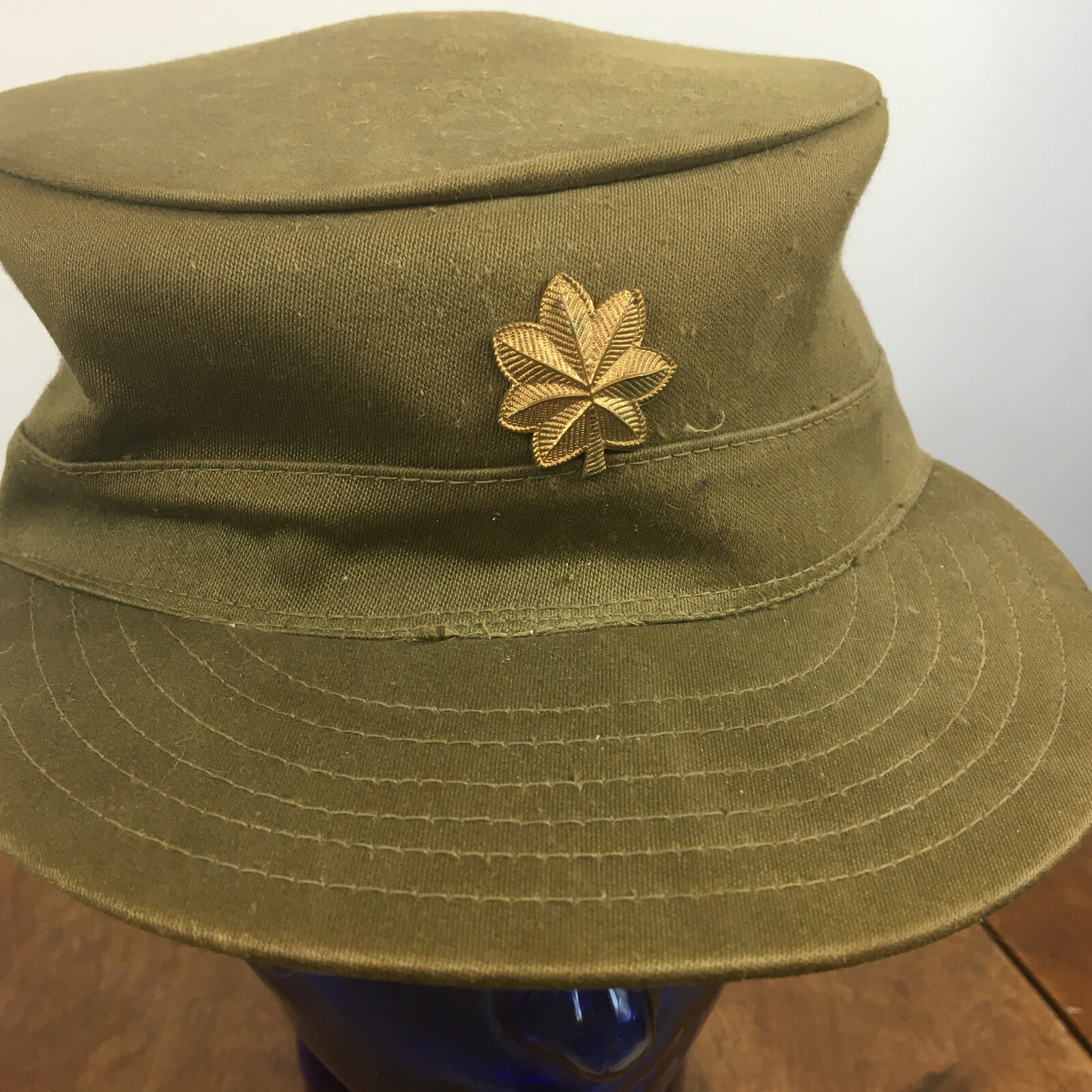 Vintage 50s Korea Ridgeway Hat Cap Fidel Castro Green Army Military ...