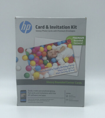 HP Printable Invitation Card and Invitation Kit 25 Cards and Envelopes ...
