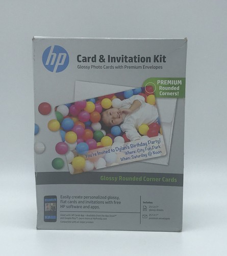 HP Printable Invitation Card and Invitation Kit 25 Cards and Envelopes ...