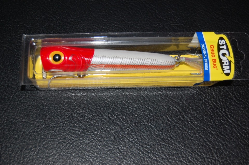 Storm Rattlin Chug Bug Saltwater CBS11-1375 White Redhead 4 3/8" 15/16 ...
