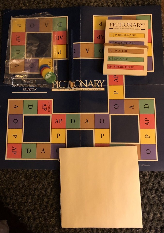Pictionary Boardgame Pictionary (Special Montgomery Ward Ed) Box VG+ | eBay
