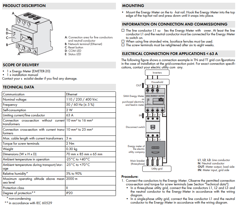 SMA Energy Meter - SMA EMETER-20 | eBay
