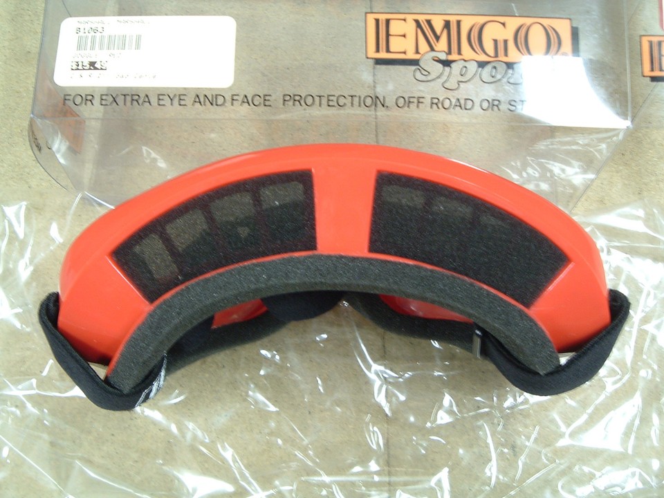 Emgo Red Sports Goggles with Clear lens (On hand free shipping) | eBay