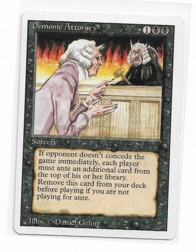 Magic the Gathering ~ MTG ~ 1x Demonic Attorney ~ 3rd Edition ~ M/NM ...