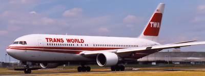 B-767 Trans World TWA B767 Airplane Desktop Kiln Dry Wood Model Free ...