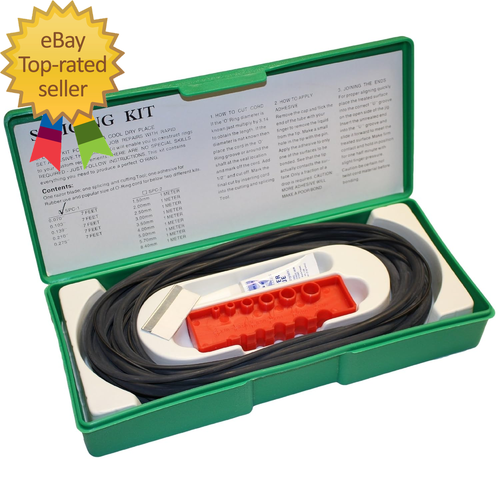Neoprene O-Ring Splicing Kit 70A Durometer Black Standard Sizes 5 ...
