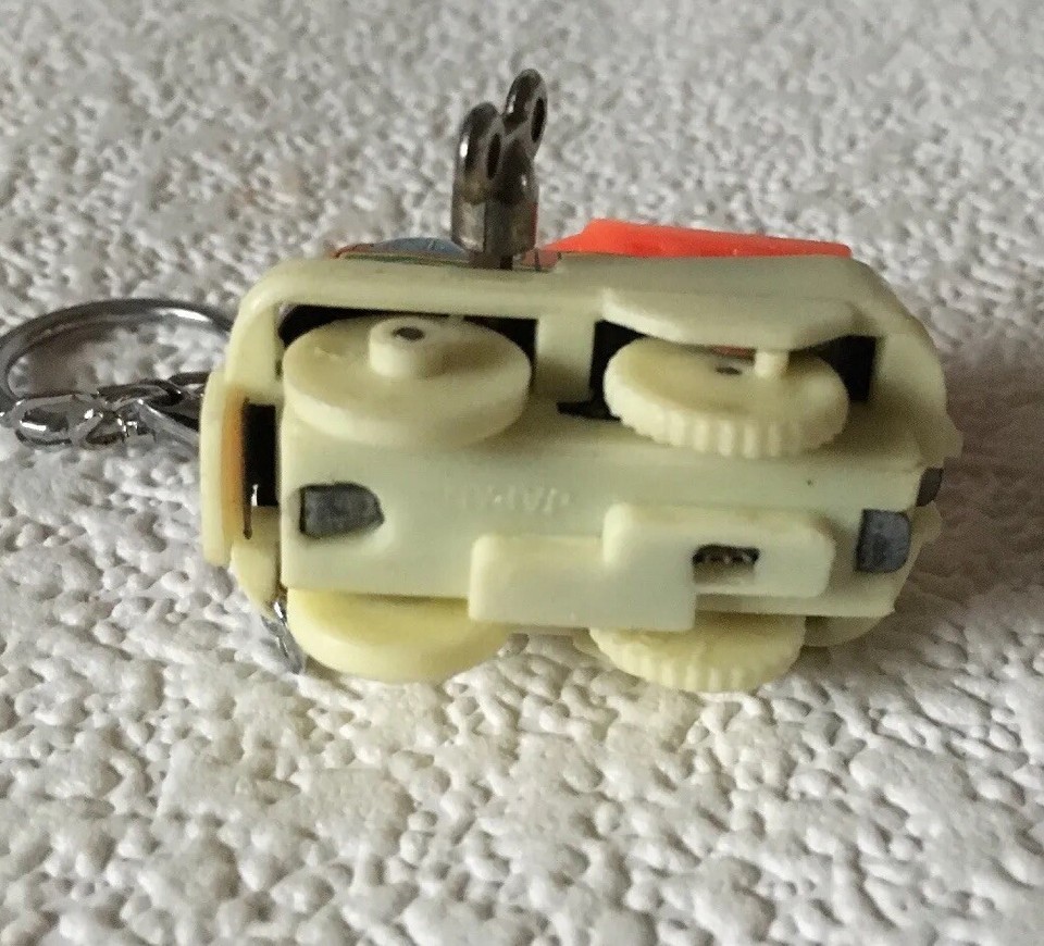 Vintage Keychain WIND UP DUMP TRUCK Key Ring Tin Litho & Plastic Fob ...