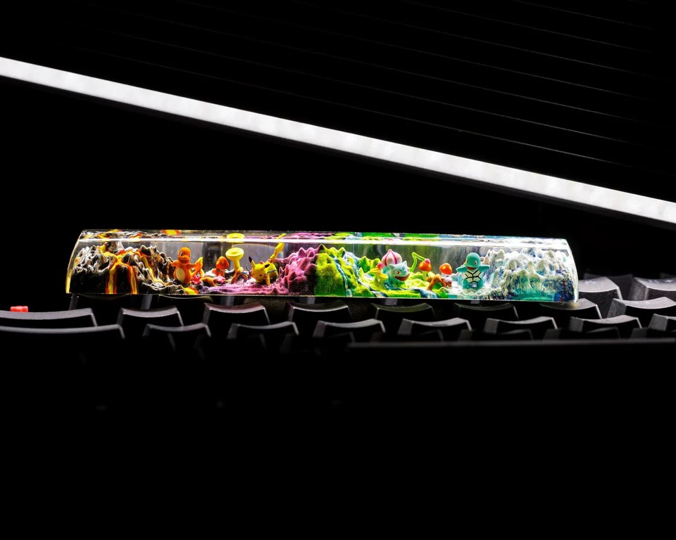 Poke.mon Spacebar Keycap, Custom Artisan Spacebar Keycap for Mechanical ...