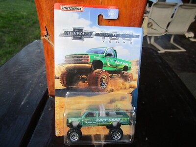 MATCHBOX GREEN 2018 NO # 100 YRS CHEVROLET CHEVY K1500 4X4 LIFTED PICK ...