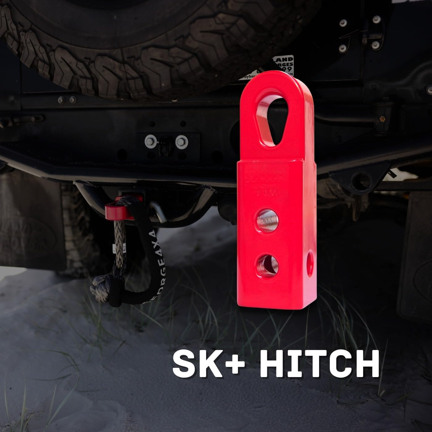 SK+ Soft Shackle Tow Bar Hitch Shackle Receiver RED Block George4X4 ...
