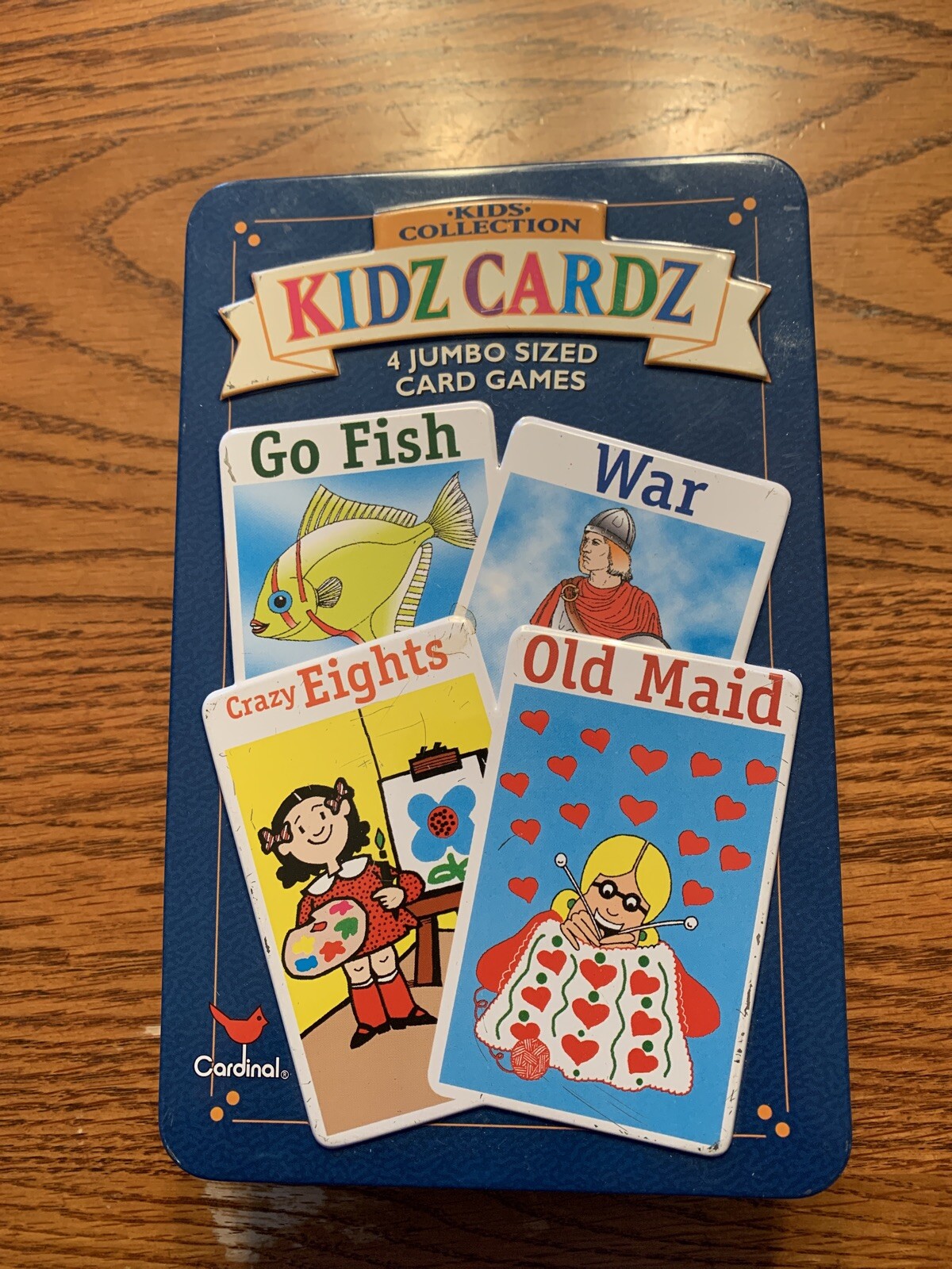 KIDZ CARDZ – 4 Jumbo Sized Card Games - Kids Collection Cardinal ...