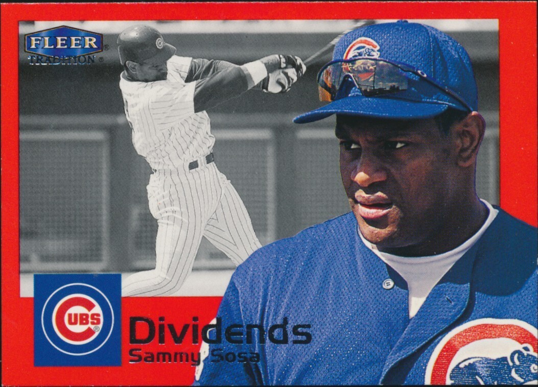 2000 Fleer Tradition Dividends Insert #8 Sammy Sosa Chicago Cubs | eBay