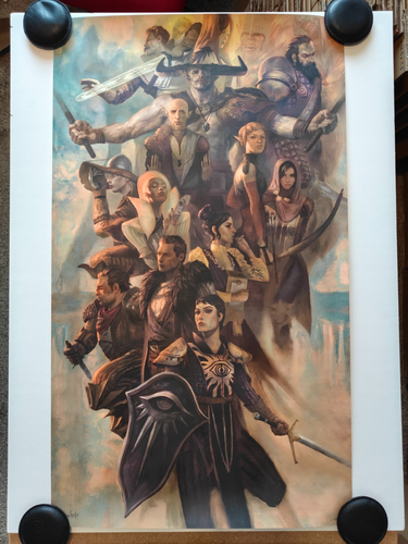 Dragon Age The Team Lithograph Art Print Poster Rare Collectibles Rare Veilguard | eBay