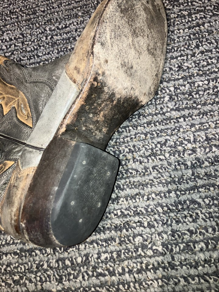 Stetson Distressed Outlaw Harness Cowboy Boots Men's Size 13 D Pre ...