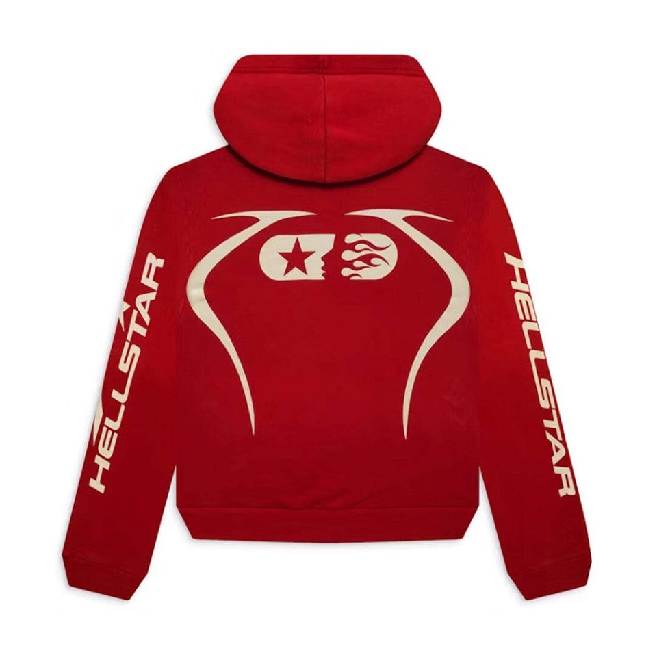 Hellstar Warm Up Sport Hoodie Red | eBay UK