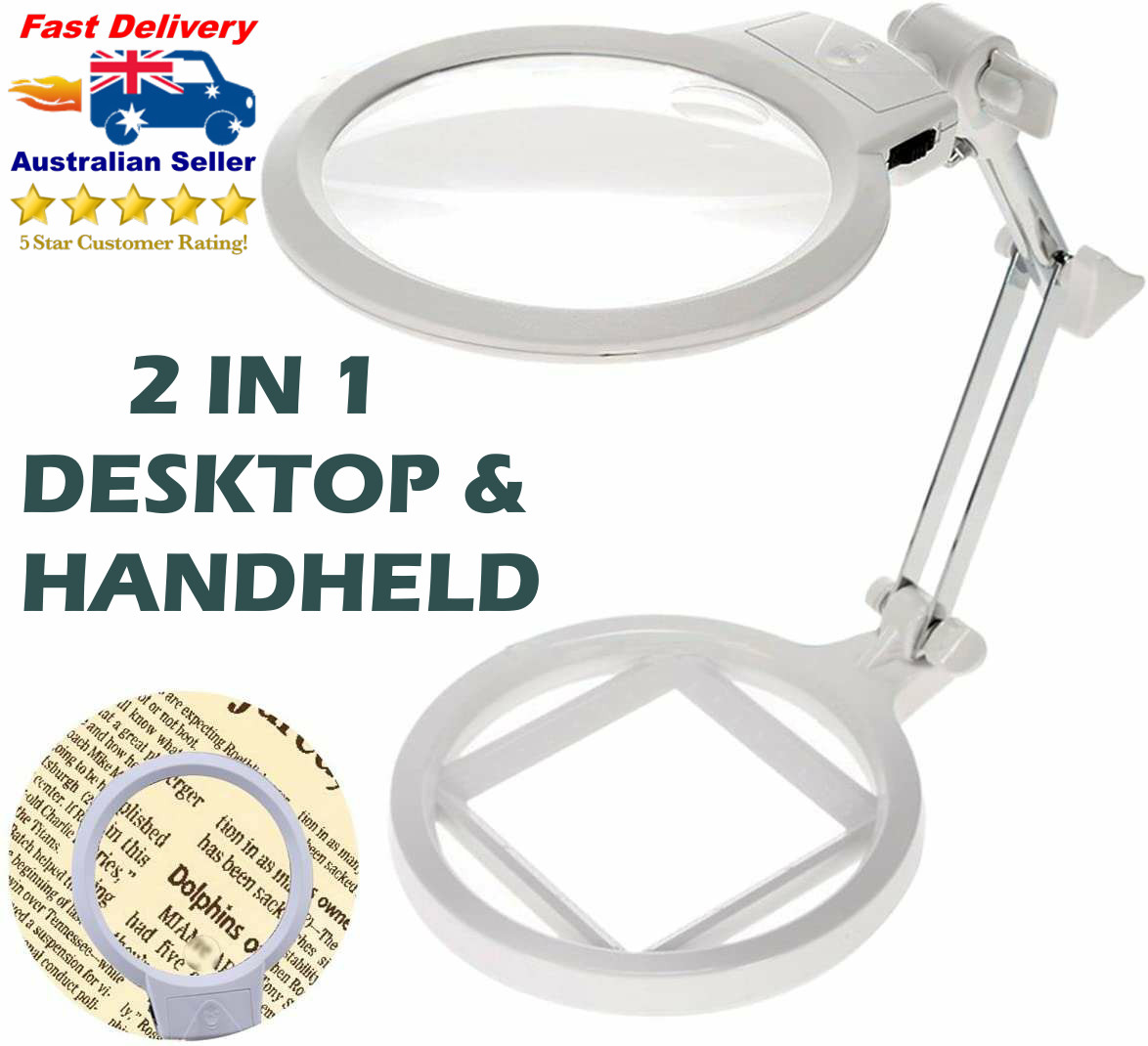 Lighted Magnifiers On Stands | Shelly Lighting