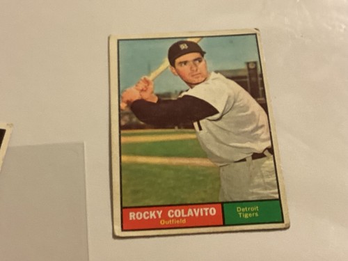 1961 Rocky Colavito Topps Baseball Card #330 - EX - Lite Corner Wear ...