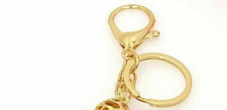 Keychain Peacock Women Gold Pink Car Key Ring Alloy Pendant Rhinestone ...