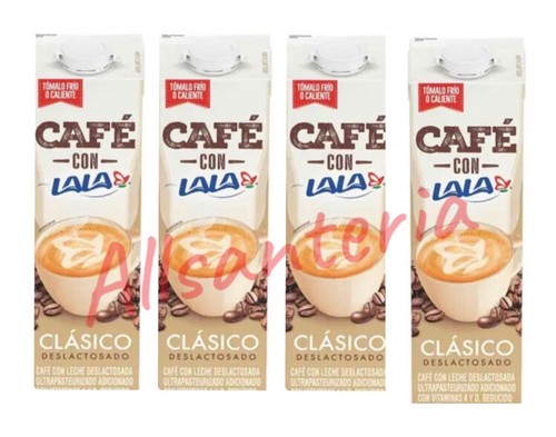 4X LALA CAFE CON LECHE DESLACTOSADA / MILK WITH COFFEE - 4 GRANDES de ...