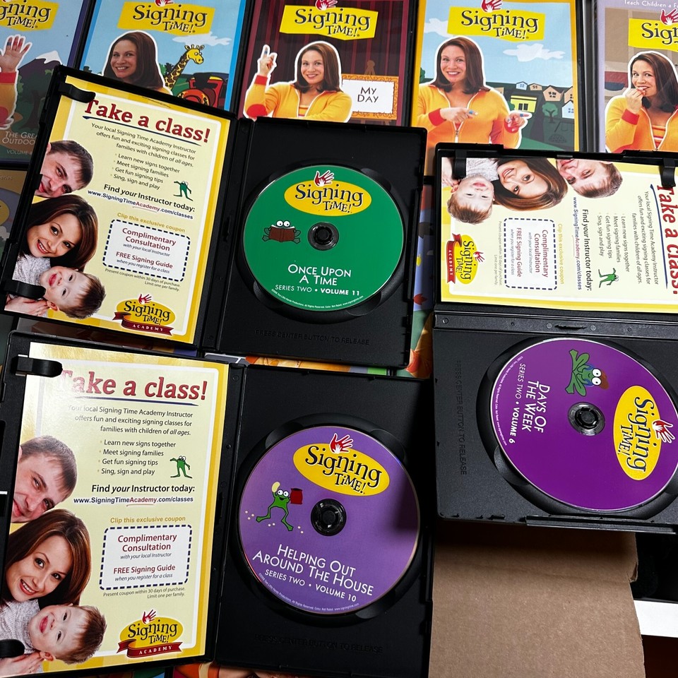 Signing Time ‎Two Little Hands Productions Volumes DVD Collection Lot ...