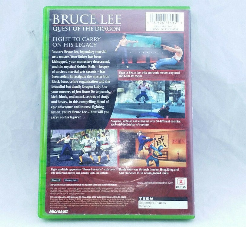 Bruce Lee: Quest of the Dragon (Microsoft Xbox, 2002) 20626716031| eBay