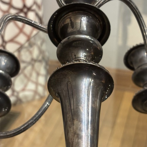 Antique Weighted Birks Regency Silver Plated 5 Candle Candelabra ...