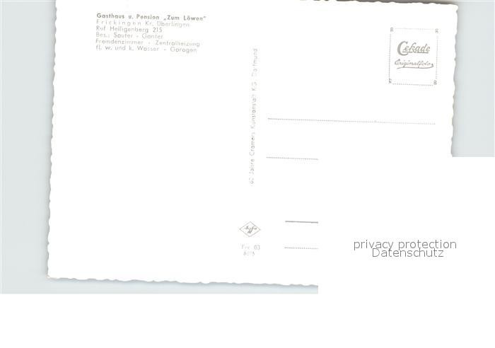 Frickingen Baden Fliegeraufnahme Gasthaus Pension Zum Loewen | eBay