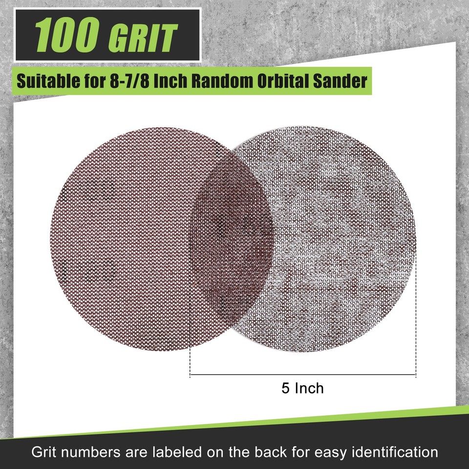 5 Pcs 5 Inch Grid Sanding Discs, 80 Grit Wall Sanding Discs | eBay