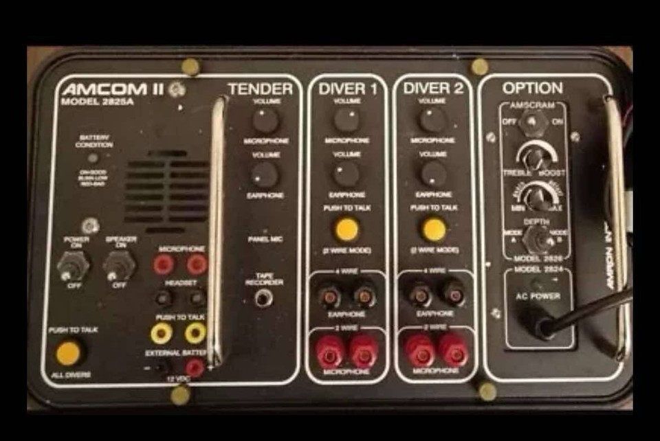 Commercial Diving, Communication box AMCOM II 2825A Portable Helium ...
