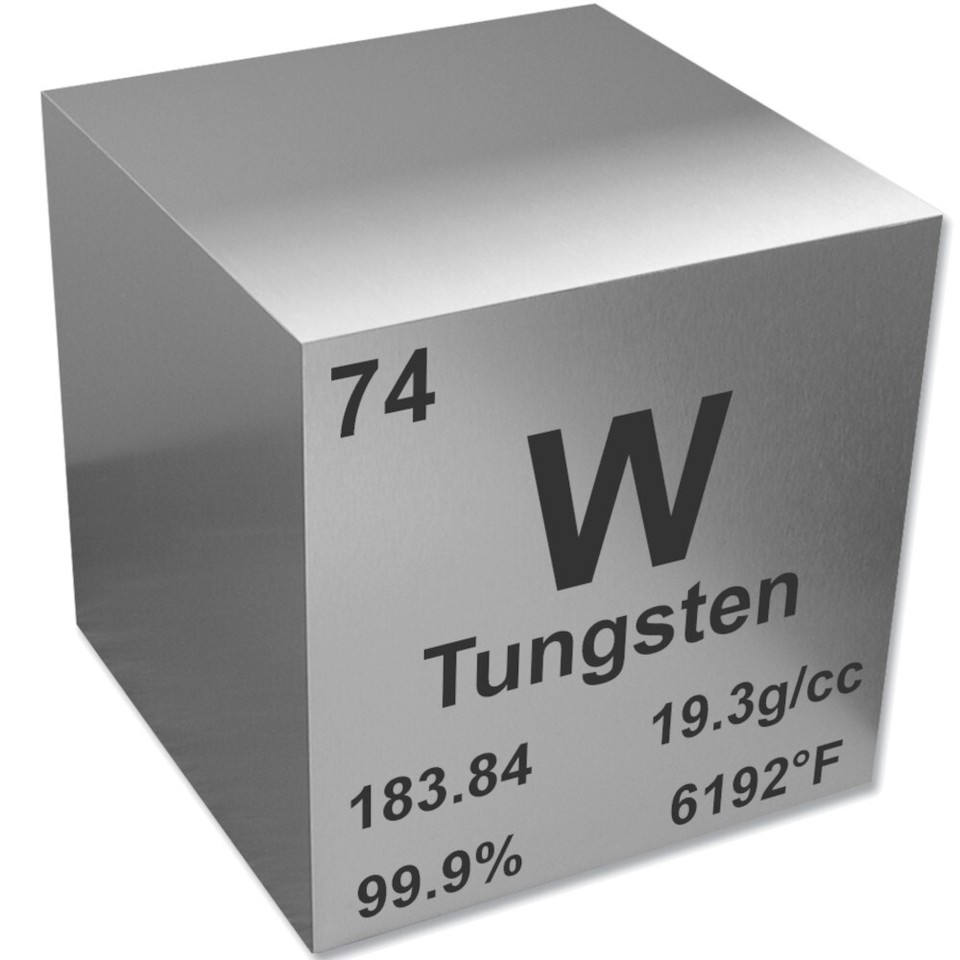 0.5" Inch Pure Tungsten Density Element Metal Cube Engraved Periodic ...