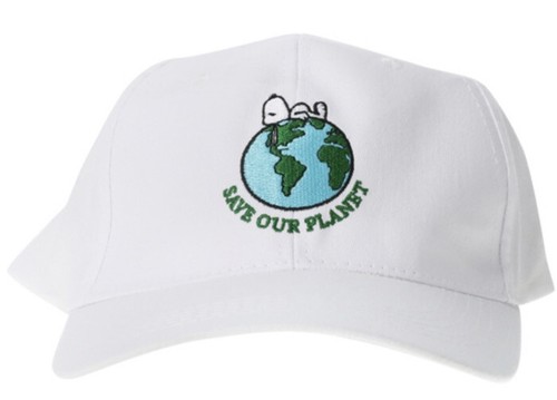 Snoopy Save Our Planet Baseball Cap Peanuts Earth Day Adult One Size ...