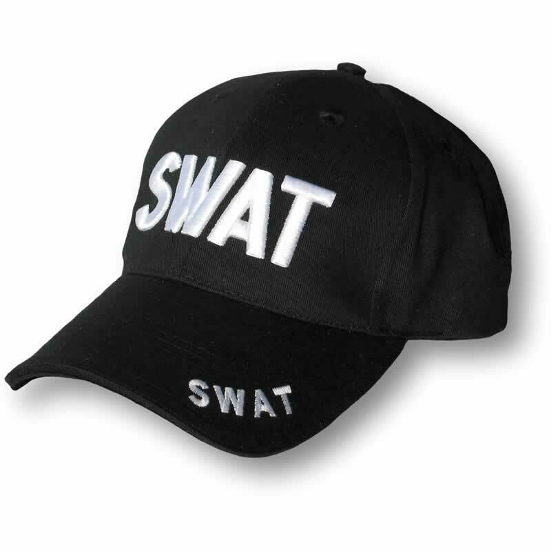 Black Baseball Cap - FBI SWAT ARMY SECURITY Cap Hat - New 100% Cotton ...