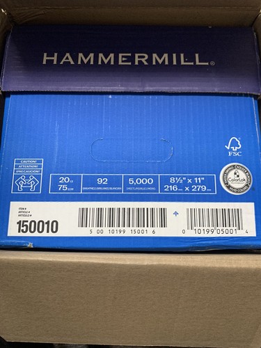Hammermill Printer Paper, 20 lb Copy Paper, 8.5 x 11 - 10 Ream (5,000 ...