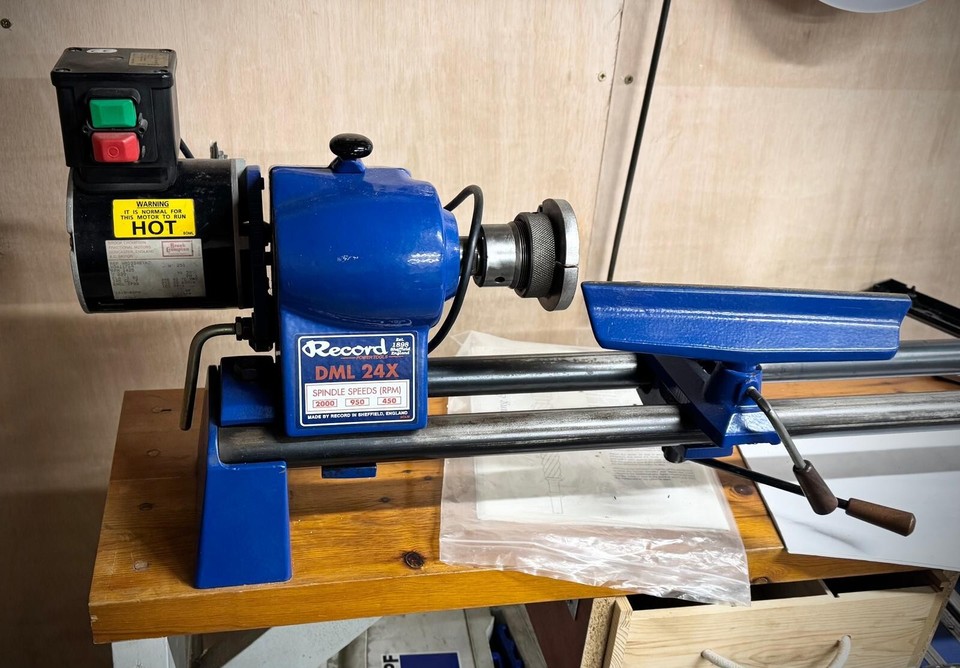 Record wood lathe DML 24x 240V in lovely condition - free delivery ...