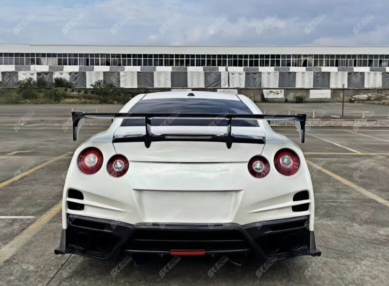 For Nissan GT-R GTR R35 09-24 Real Carbon Fiber Rear Trunk Spoiler Wing ...