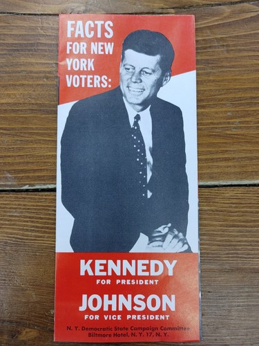 Vintage Kennedy For President Pamphlet Fact For NY Voters Brochure | eBay