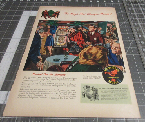 1947 WURLITZER Jukebox - Music - ALBERT DORNE Art - Party Original ...