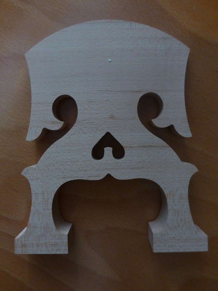 BAROQUE STYLE DOUBLE BASS BRIDGE, 3/4, RARE NEW MODEL, AGED MAPLE, UK ...