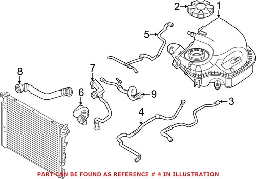 Genuine OEM Engine Coolant Overflow Hose For BMW 17127933658 | eBay