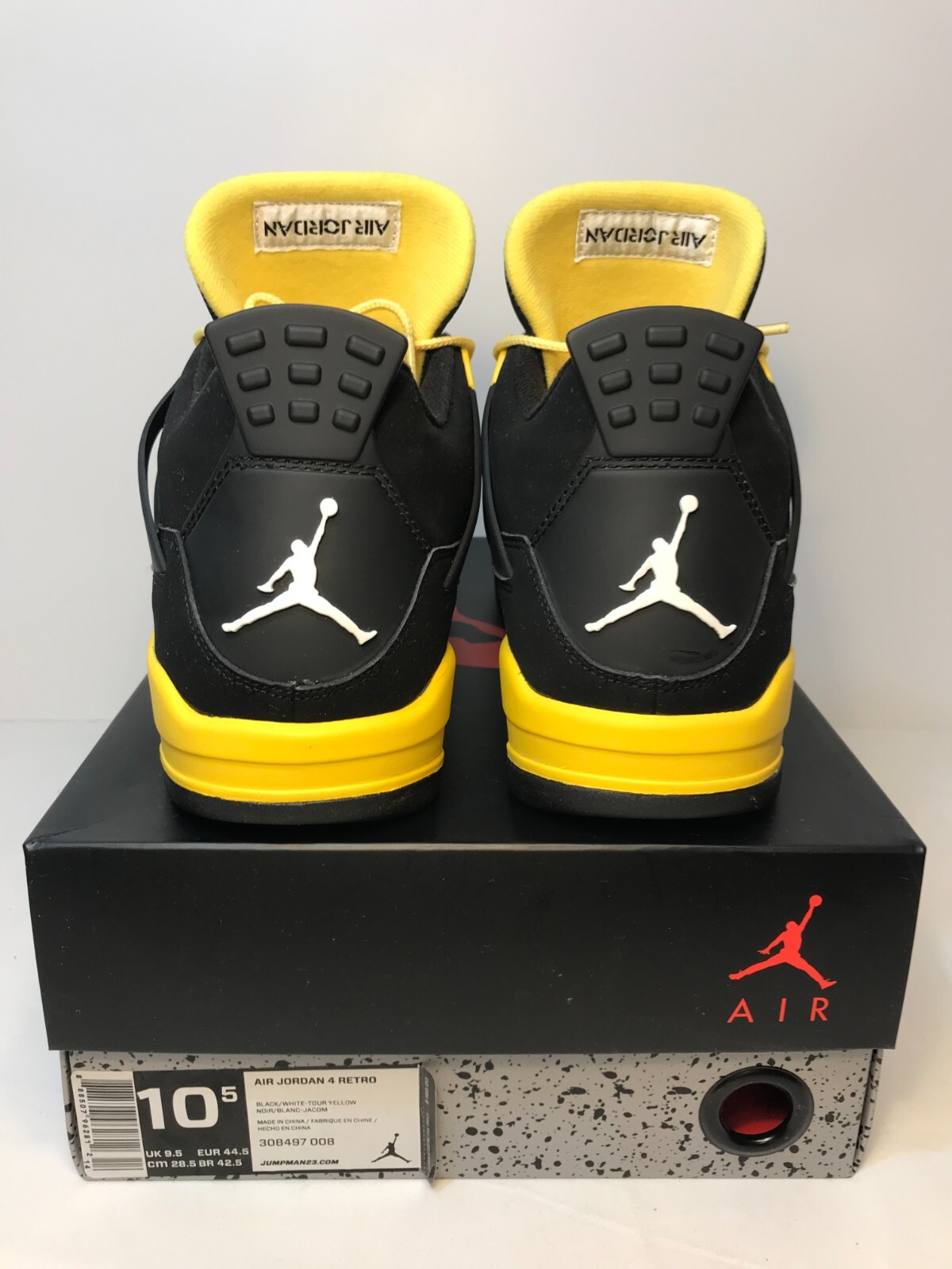 🔥Nike Air Jordan 4 Retro Thunder 2012 Black Yellow 308497 008 (Steelers ...