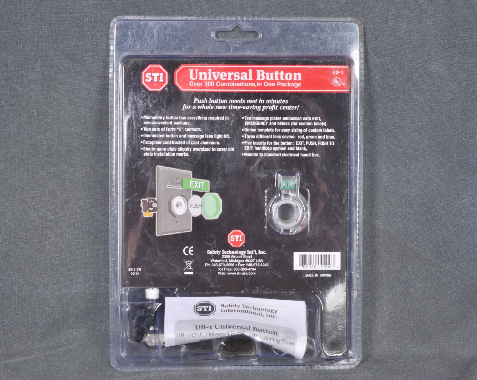 Safety Technology International Ub1 Universal Push Button Kit for sale ...