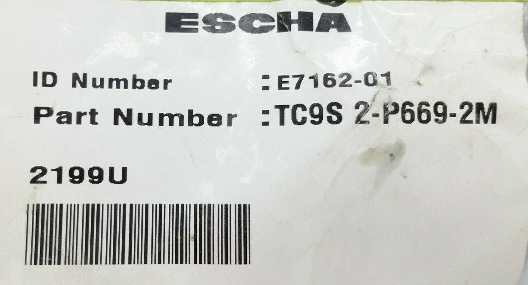 Escha TC9S 2-P669-2M Valve Plug Connector | eBay