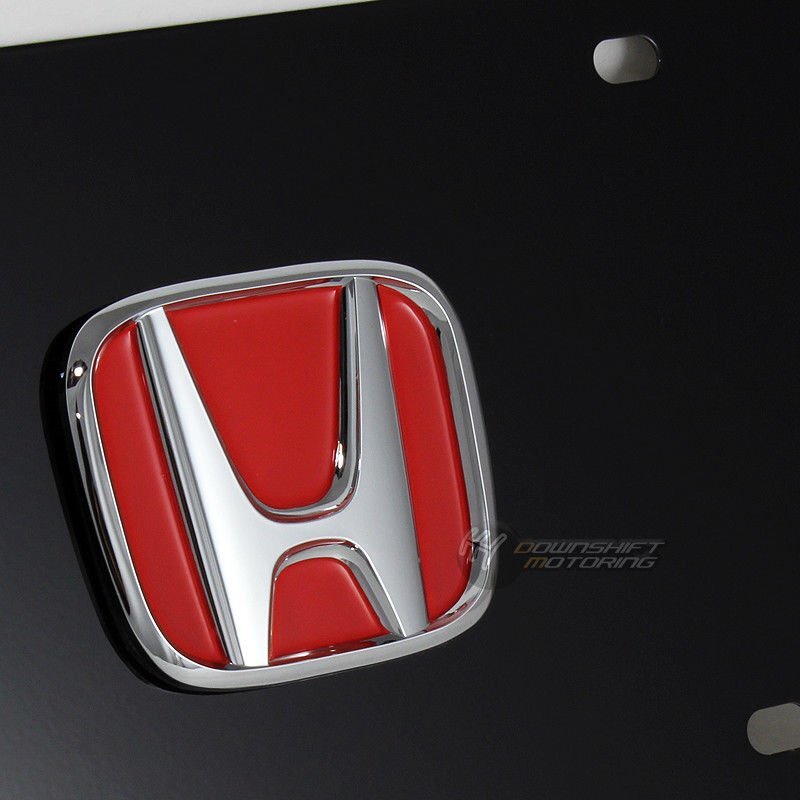 3D Red HONDA S2000 Front + Back Stainless Steel License Plate Frame ...